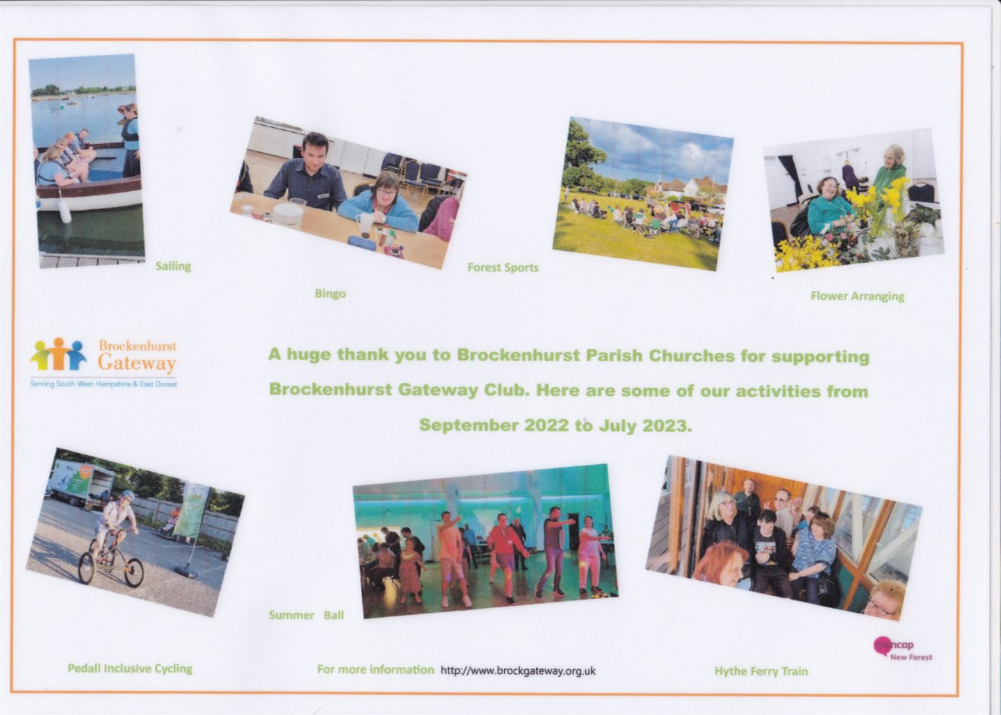 September – Gateway Club (Mencap New Forest) – Brockenhurst Parish Church