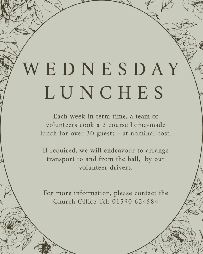 Wednesday Lunches – Brockenhurst Parish Church